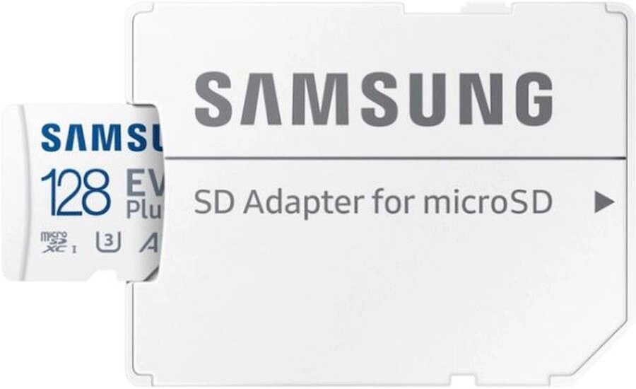 Карта памяти microSDXC UHS-I Samsung EVO PLUS 128 ГБ, 160 МБ/с, Class 10, MB-MC128SA, 1 шт, перехо