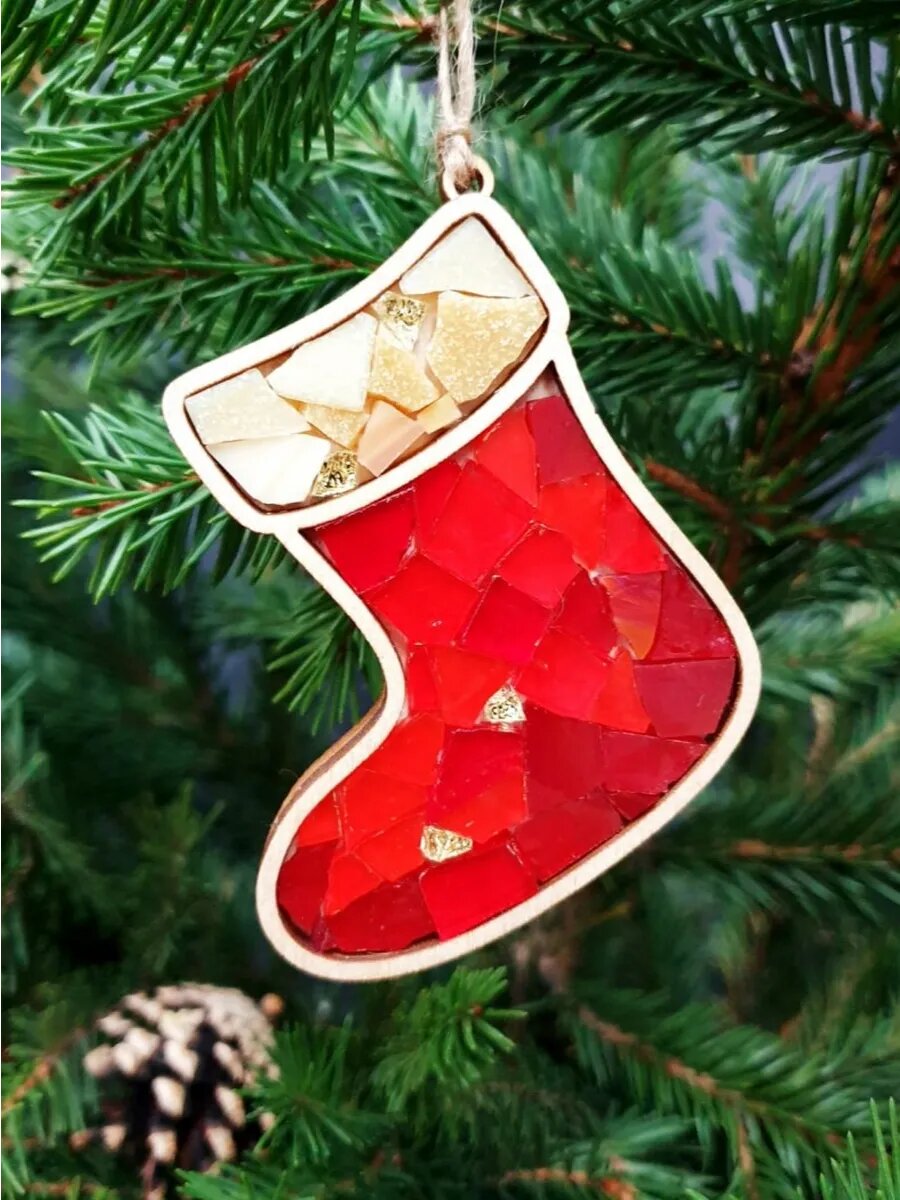 Набор для творчества Рождественский носок 7 см.