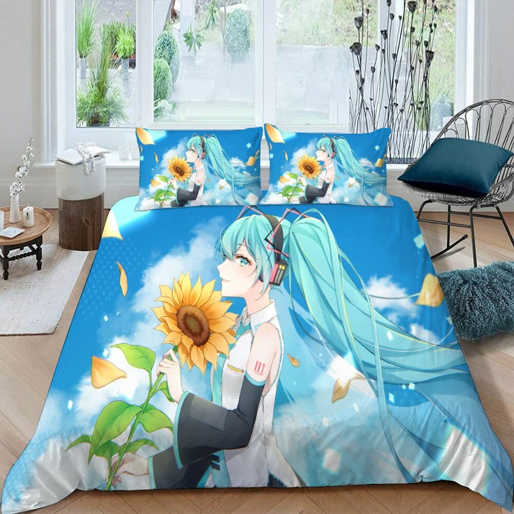 Пододеяльник, Постельное белье 1,5 спальное / 2-х , Hatsune Miku