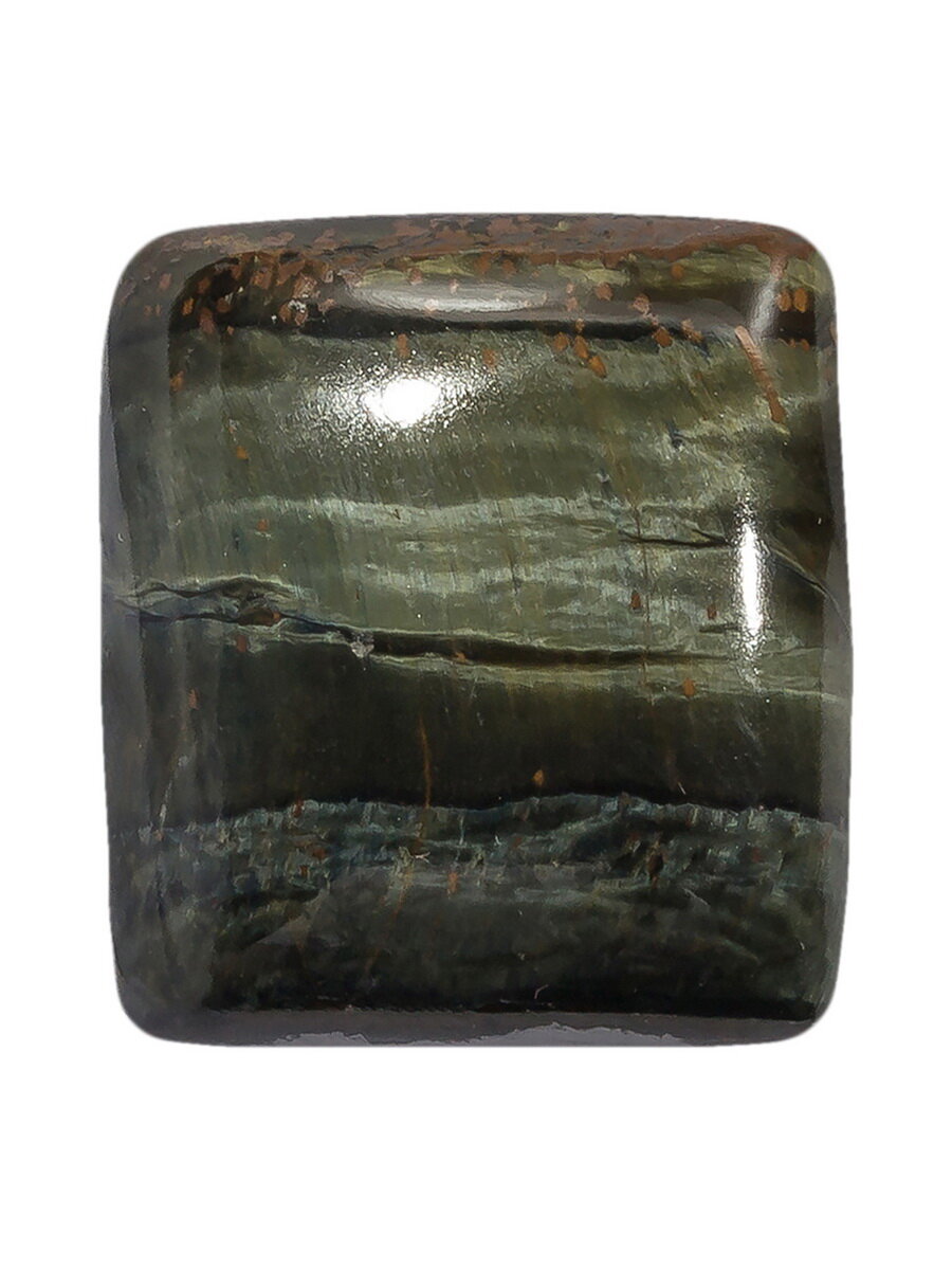 Кабошон Соколиный глаз 30х26х7 мм.