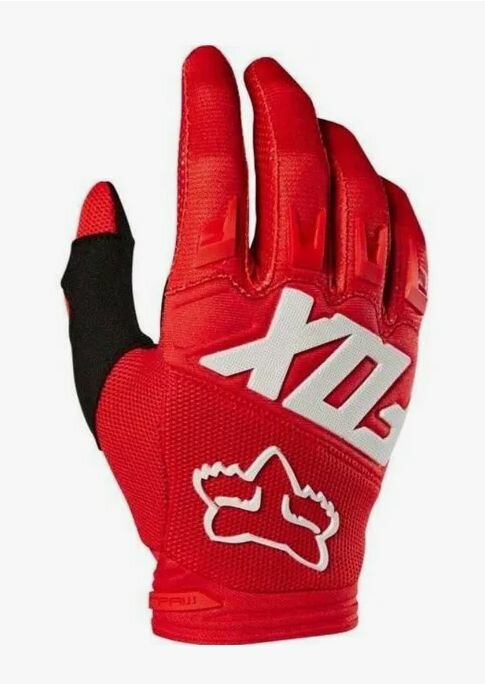 Мото перчатки взрослые FOX Красный