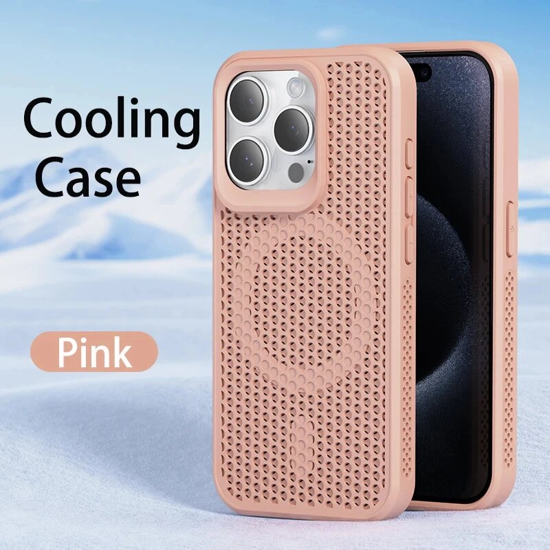 Розовый чехол Cooling Case для iPhone 14