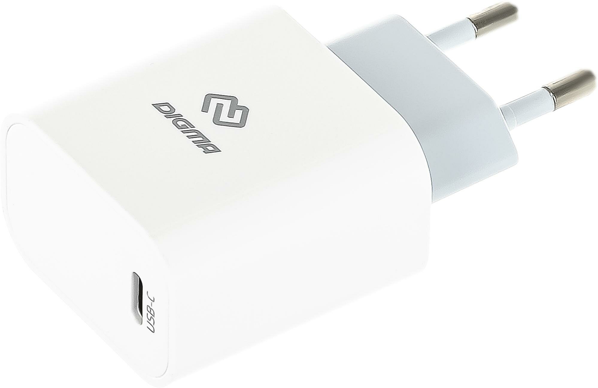 Сетевое зар./устр. DIGMA DGW2C 3A PD, белый