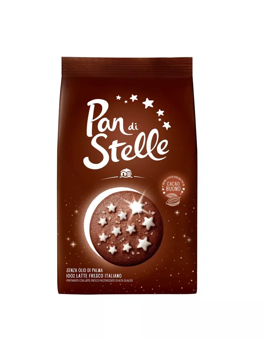 Печенье шоколадное с сахарными звездочками, 350 г