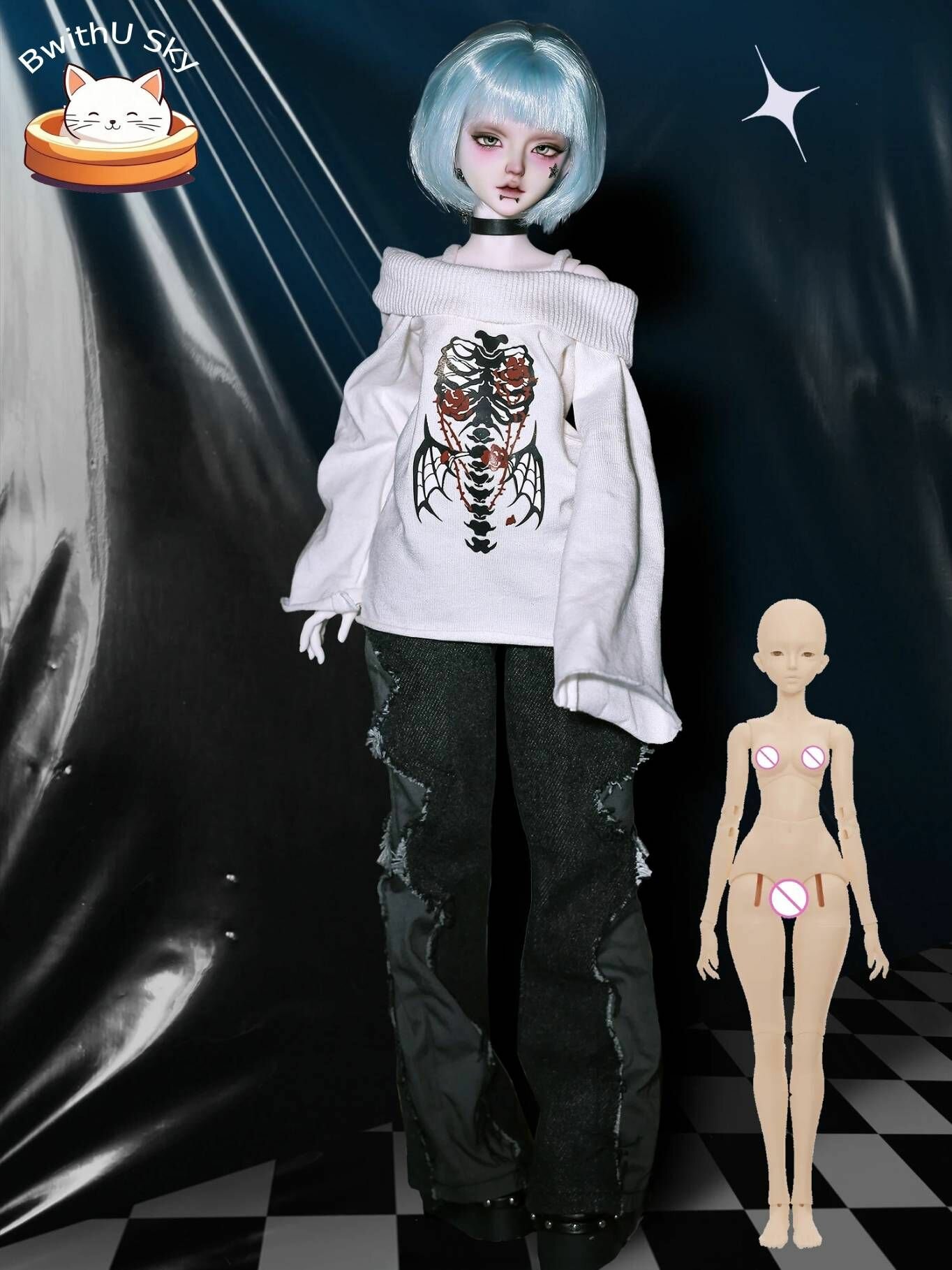 BwithU Bjd 1/4 Carmen обнаженная кукла с нормальной кожей, без макияжа, без аксессуаров