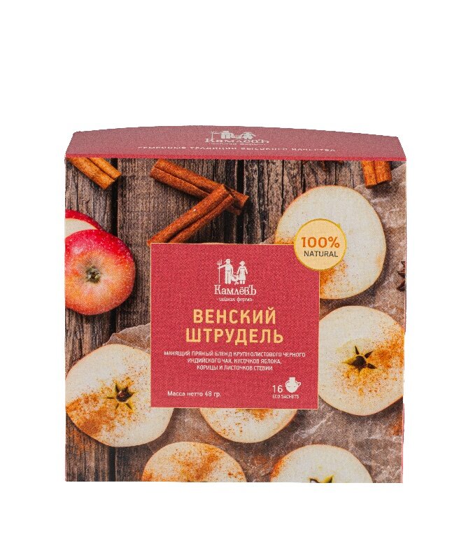 Чай КамлёВъ Венский Штрудель (16 саше) /картон/ 48г