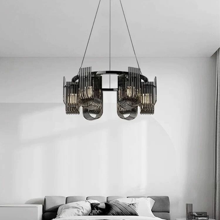 Cassina DD56 светодиодный потолочный подвесной светильник для кухни/гостиной/спальни и т. д. Черный дым 700*700MM LED*6 96W