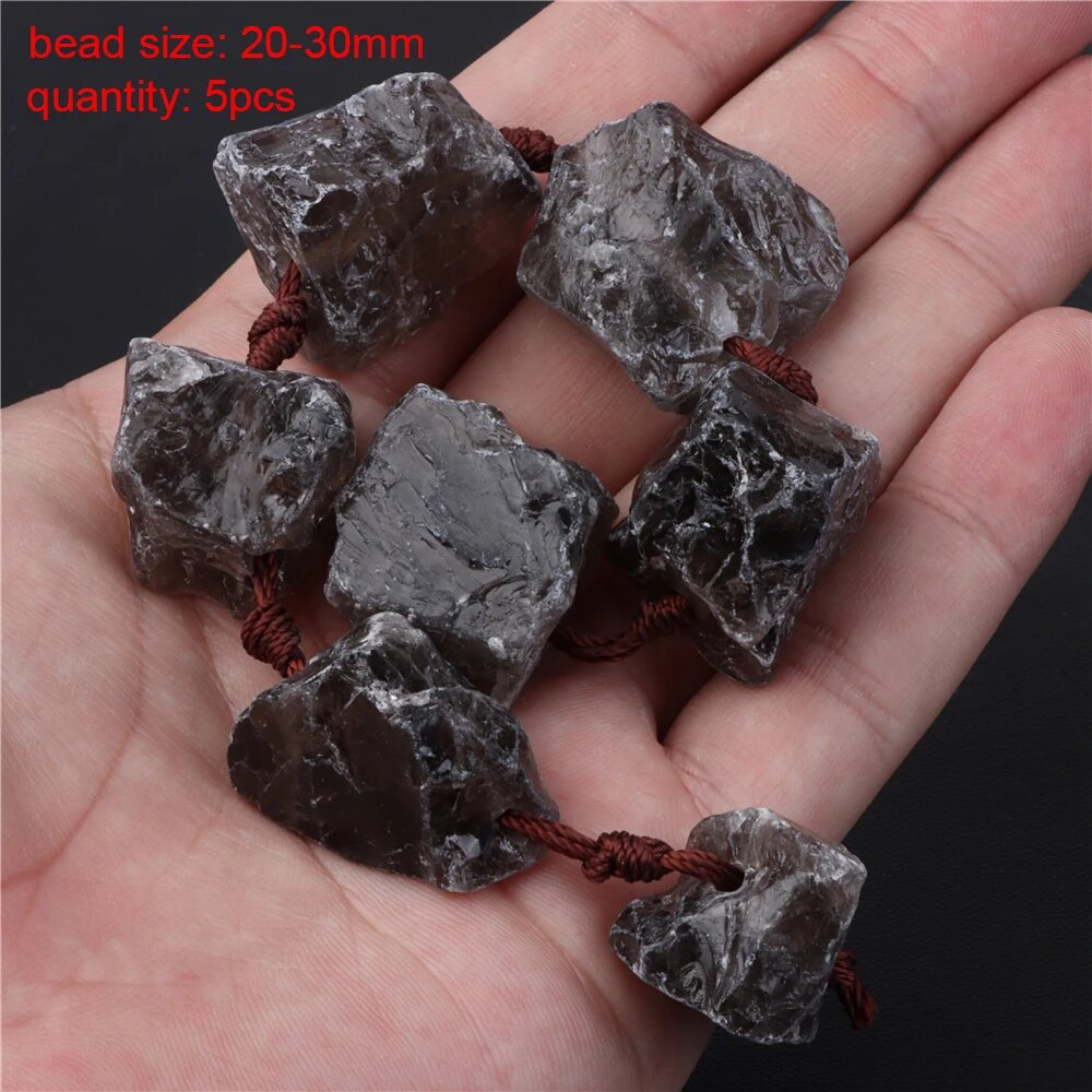 Бусины из дымчатого кварца RISYF NO.14 20-30mm 5PCS