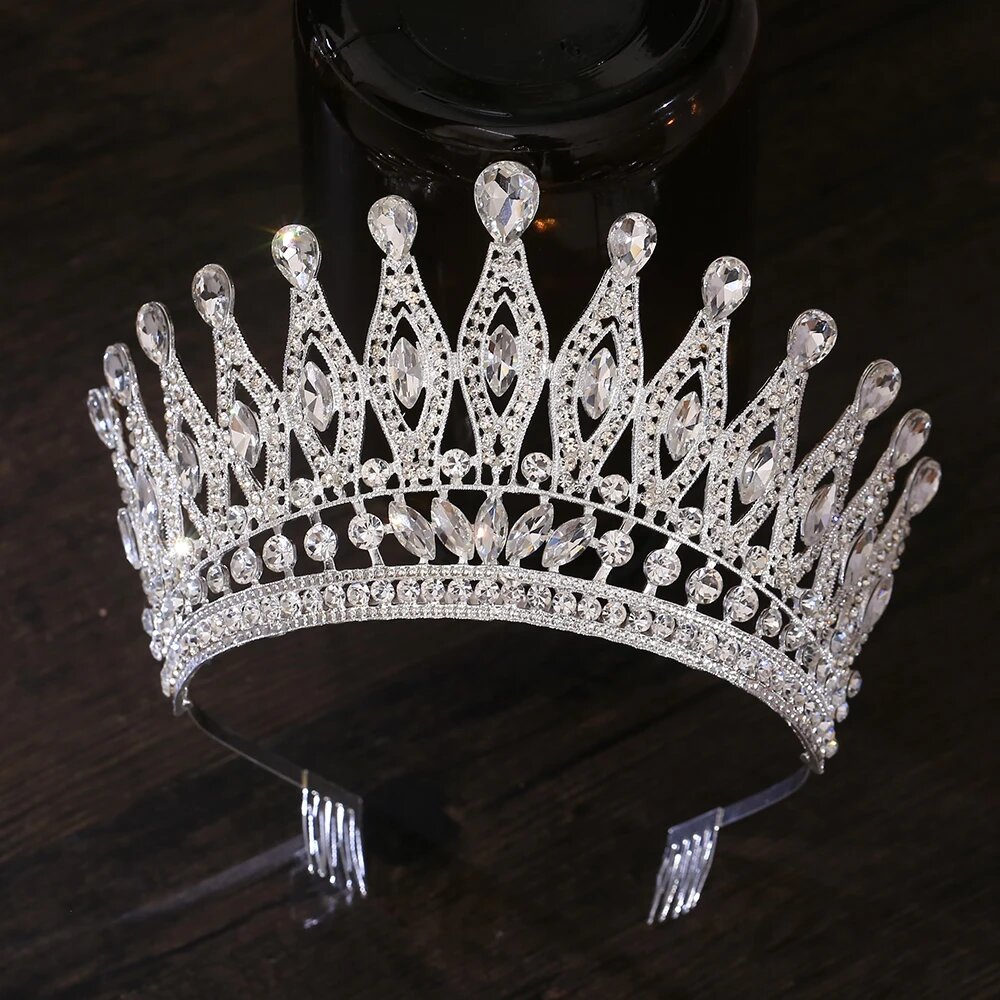 Серебряная корона-тиара, металл Silver