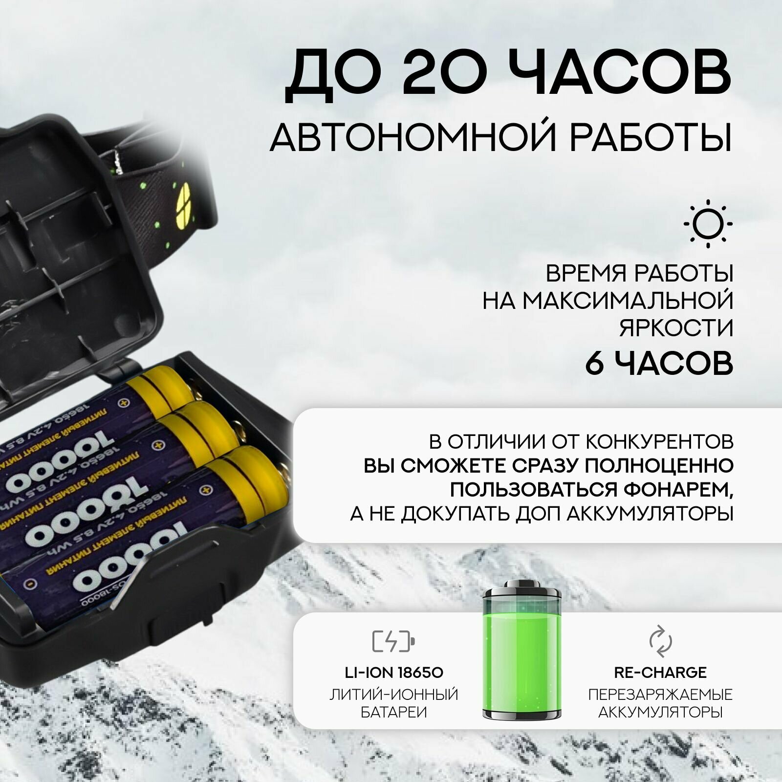 Фонарик налобный，Фонарь налобный, аккумуляторный, светодиодный, LED с зарядкой，фонарик налобный аккумуляторный
