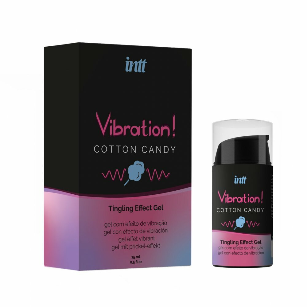 Гель Intt с эффектом вибрации Cotton Candy 15 мл