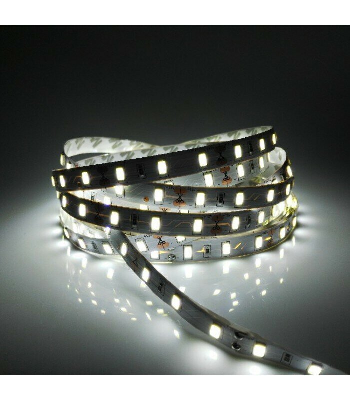 Светодиодная лента SMD 5630, 60 диодов/метр. Стандарт, 12 В. Цвет: белый, IP33. Катушка 5 метров.