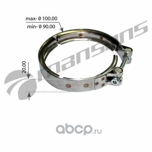 Хомут металлический Mansons 100664