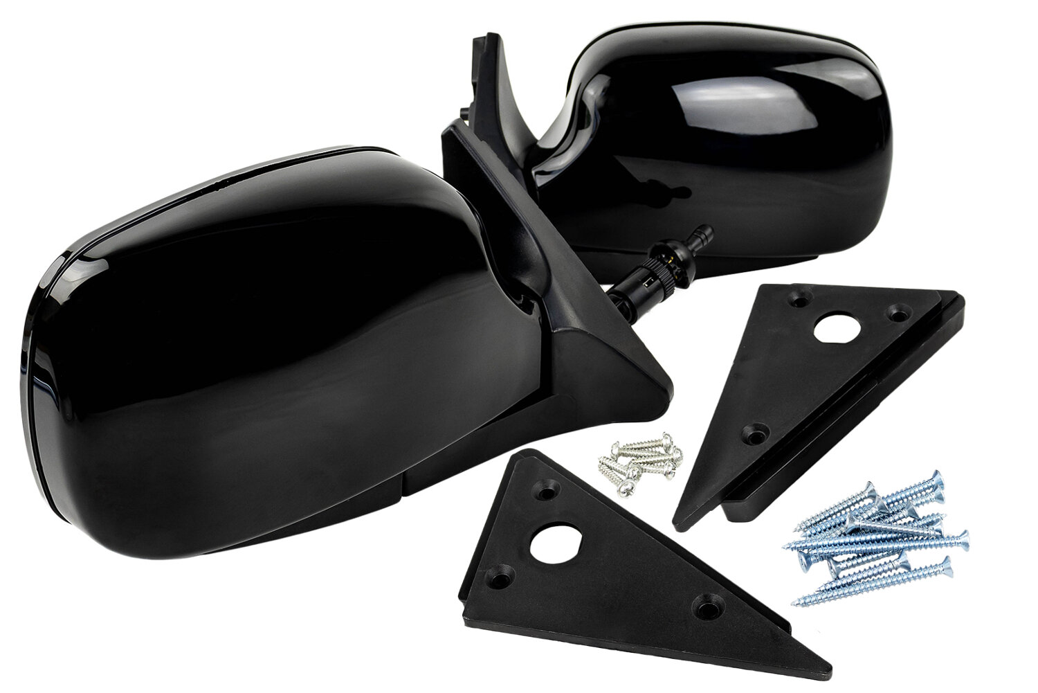 Боковые черные лаковые зеркала Truckman под Питер с механической регулировкой для ВАЗ 2104, 2105, 2107