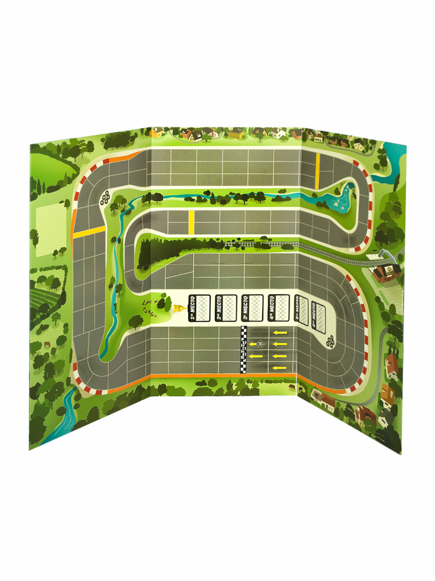 Двустороннее игровое поле Фабрика игр для настольной игры Формула скорости