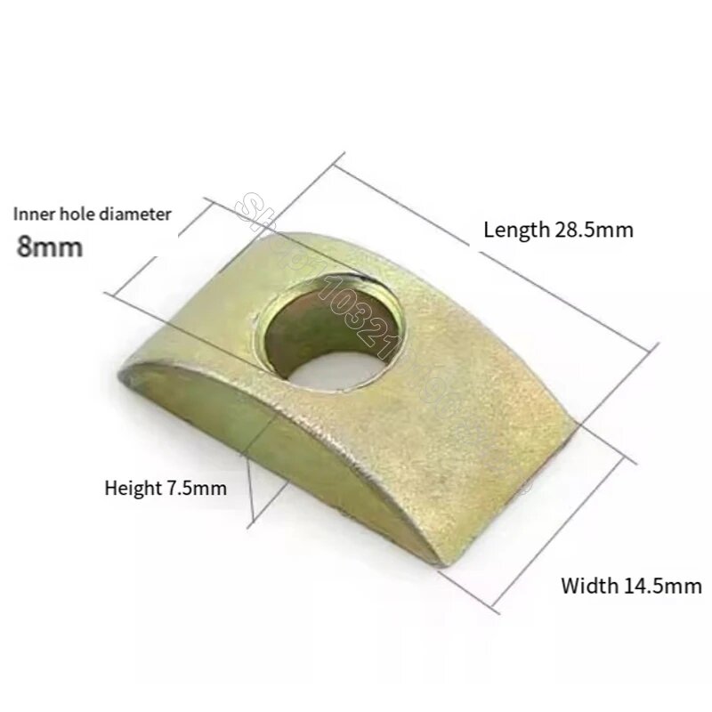 5 шт. полумесяц гайка M8, полукруглая подушка, цветная цинковая подушка в форме полумесяца, соединительные винты для мебели, шайбы для двухъярусных кроватей, аксессуары