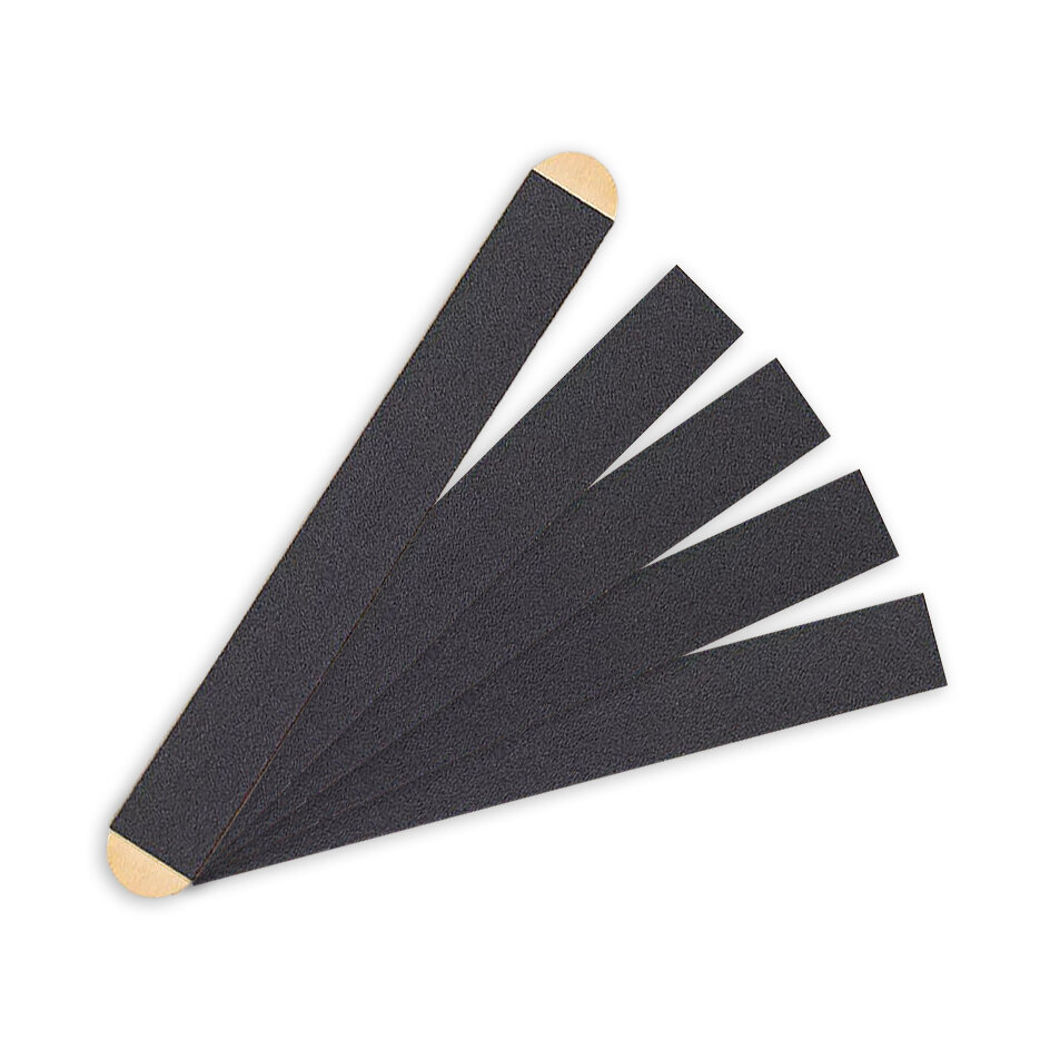 Деревянная основа и сменные файлы для пилки прямой papmAm Staleks 100, 150, 180, 240 грит, 5 шт