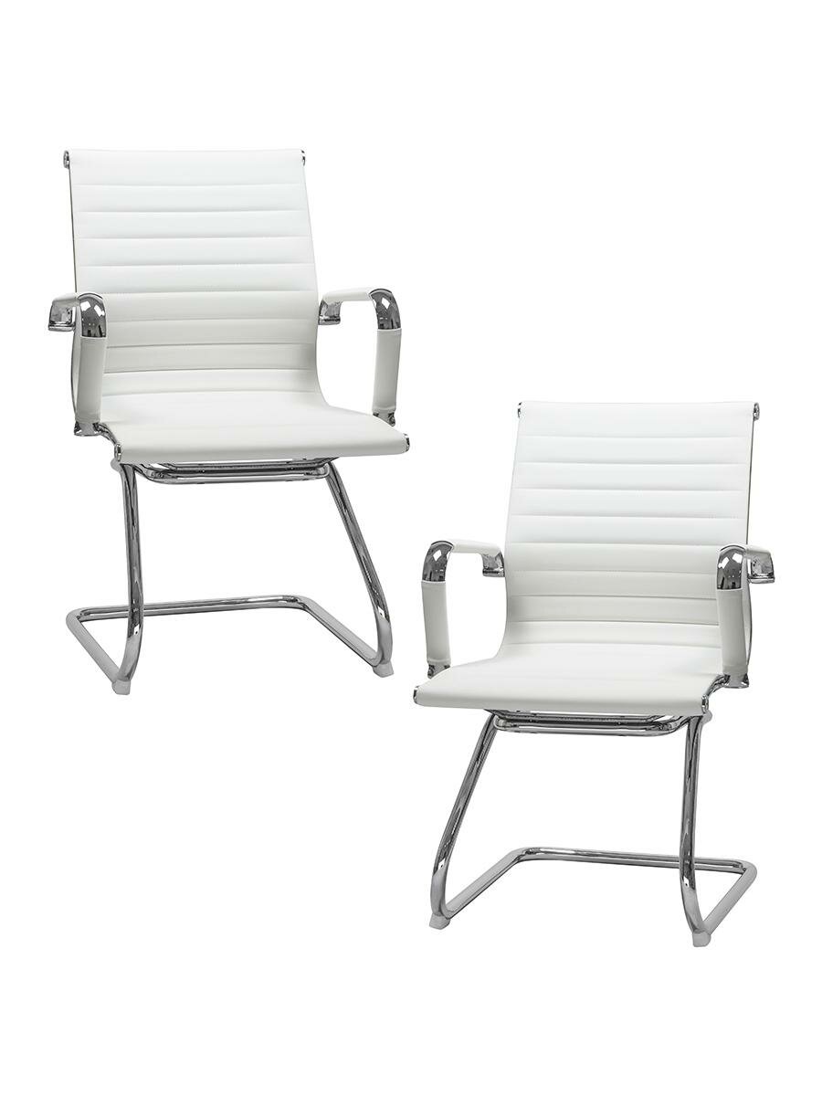 Кресло DOBRIN Набор 2 шт Офисное кресло для посетителей DOBRIN CODY, белый арт. LMR-102N-N_CH-M_EL-white