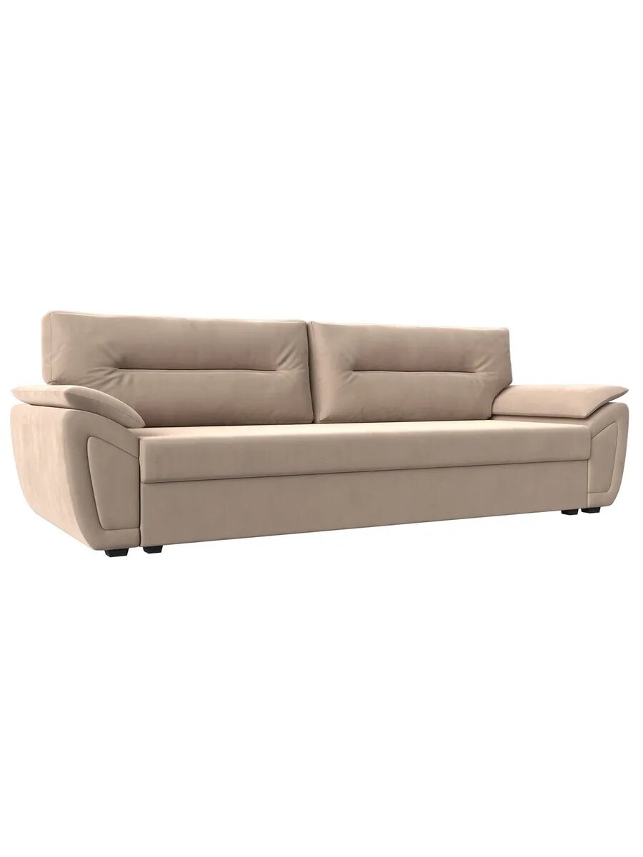 Диван прямой Офелия, 236x86x81 см, с ящиком для белья, велюр