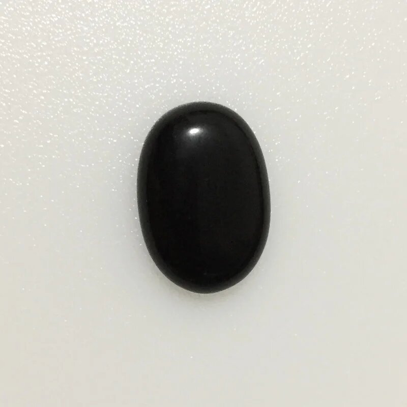 Кабошоны из агата, опала, аметиста и сердолика Черный, 18x25mm, Black Agate
