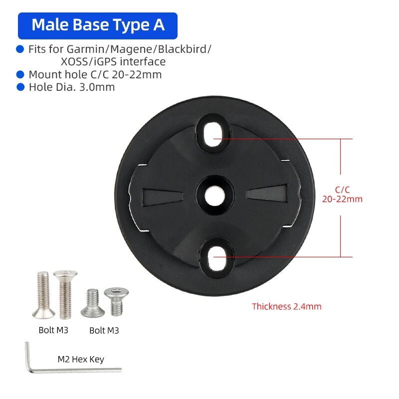 DEEMOUNT Крепление для велокомпьютера Garmin Пластик Male B S40TL