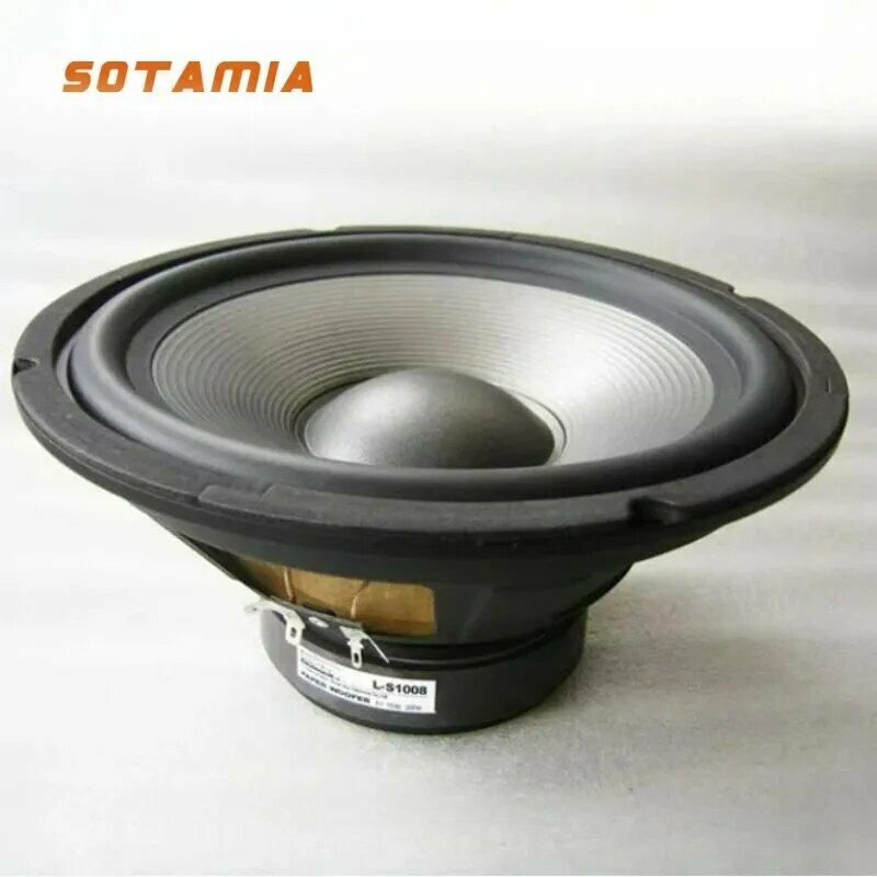 SOTAMIA 1PCS 10-дюймовый низкочастотный динамик мощностью 8 Ом, 200 Вт, Мультимедийный НЧ-динамик для умного дома, портативный Bluetooth-динамик для музыки Hifi своими руками