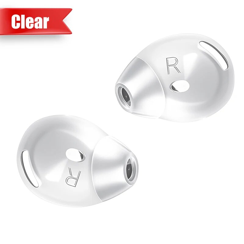 Силиконовые амбушюры для AirPods 4 BAPPSUS 1Pair, Clear