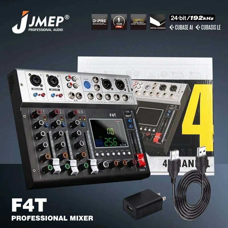 JMEP F4T+ Консоль, 256 DSP аудиомикшер с эквалайзером