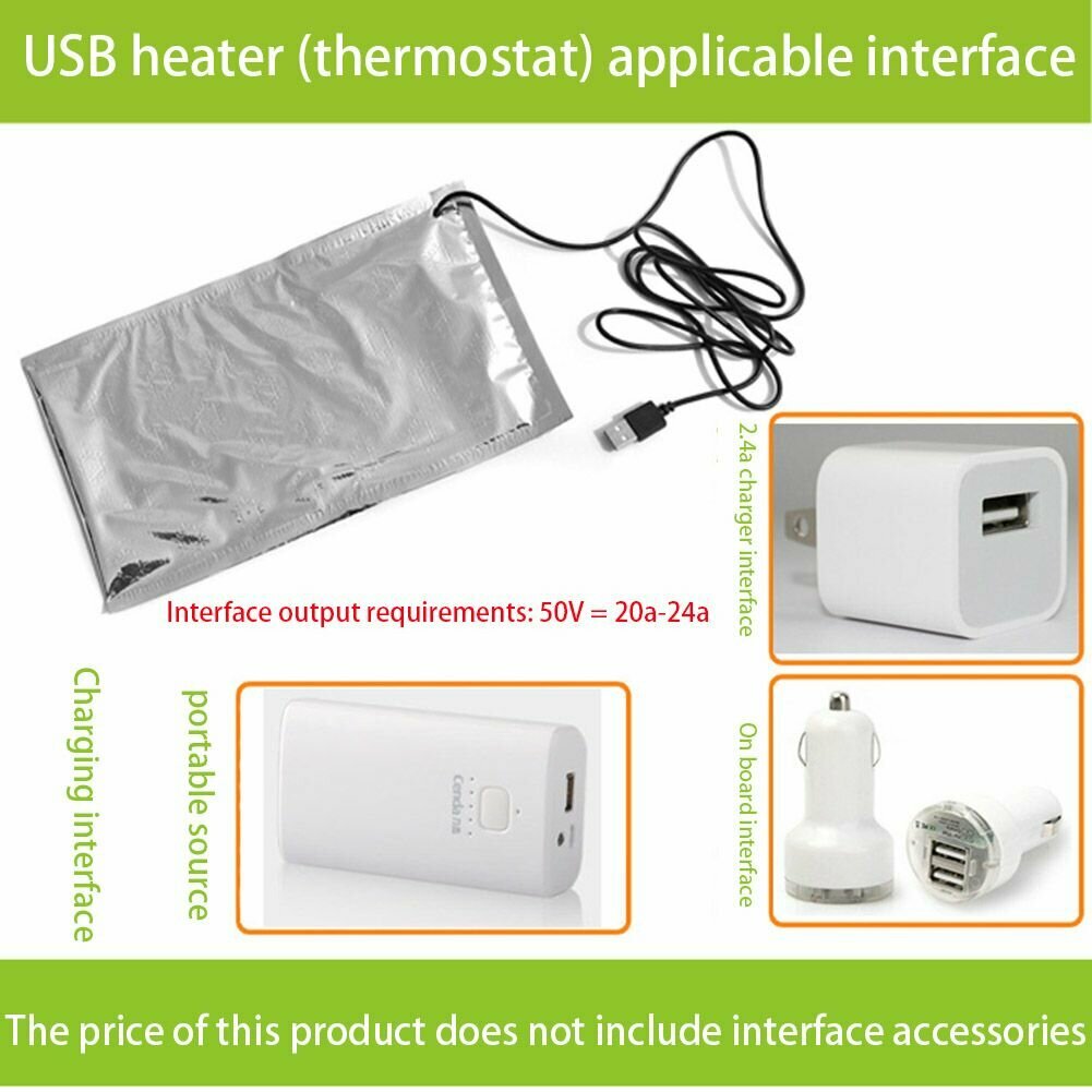 Нагревательная пластина с USB и термореле