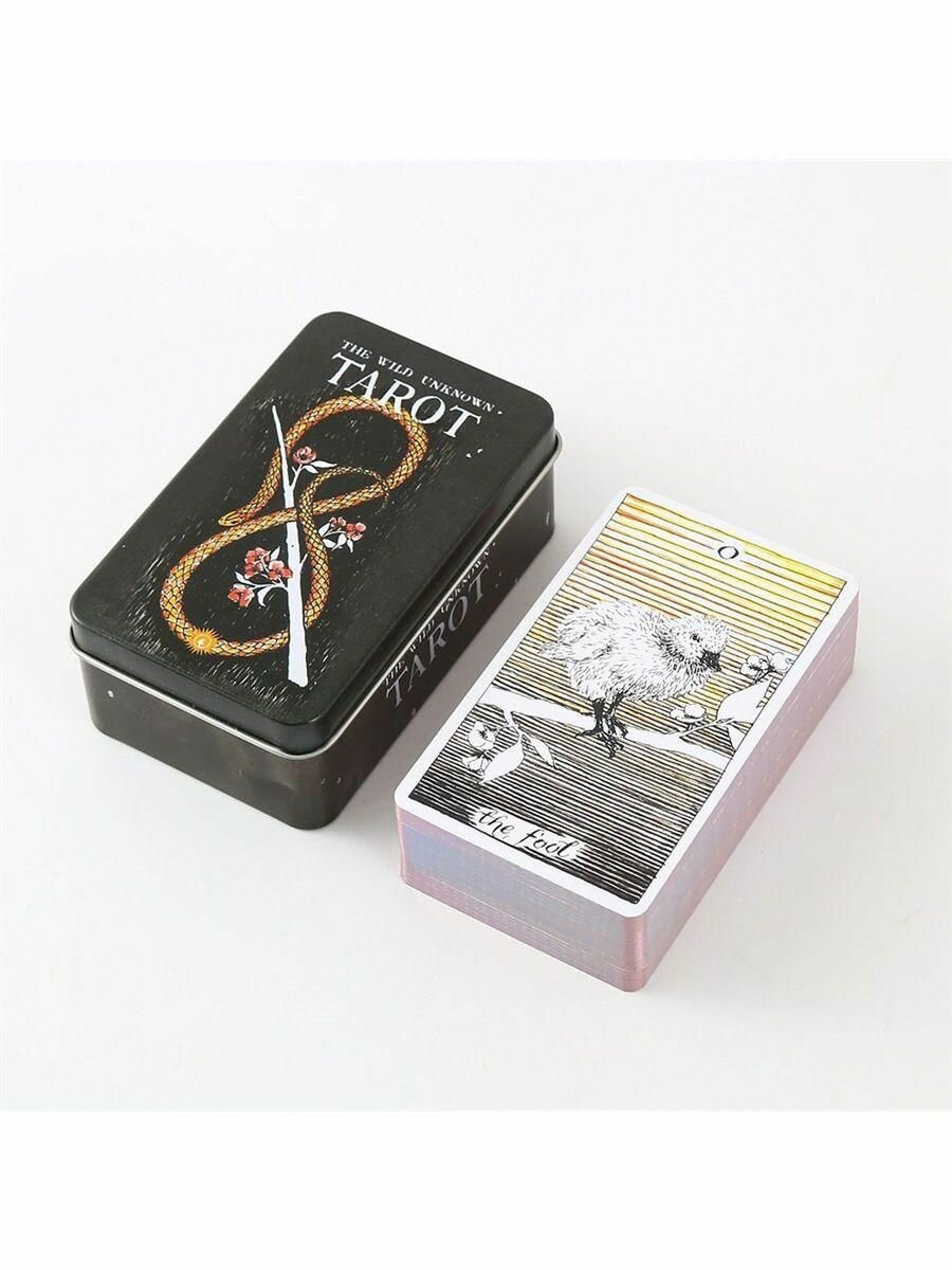 Карты Таро Дикое Неизвестное с железной коробкой / The Wild Unknown Tarot 10*6см.