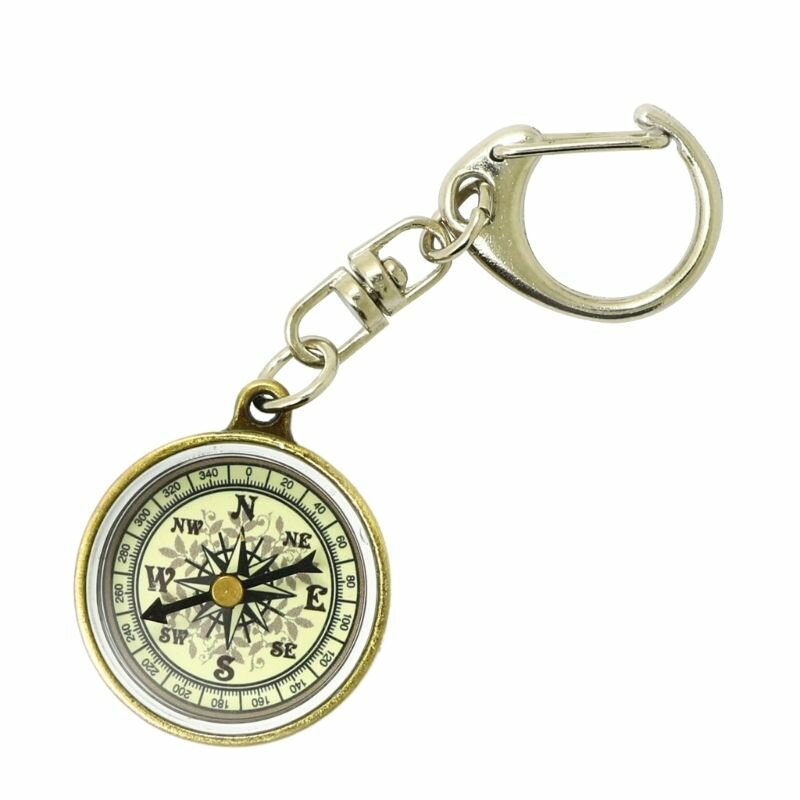 Винтажный компас для ключей из цинкового сплава