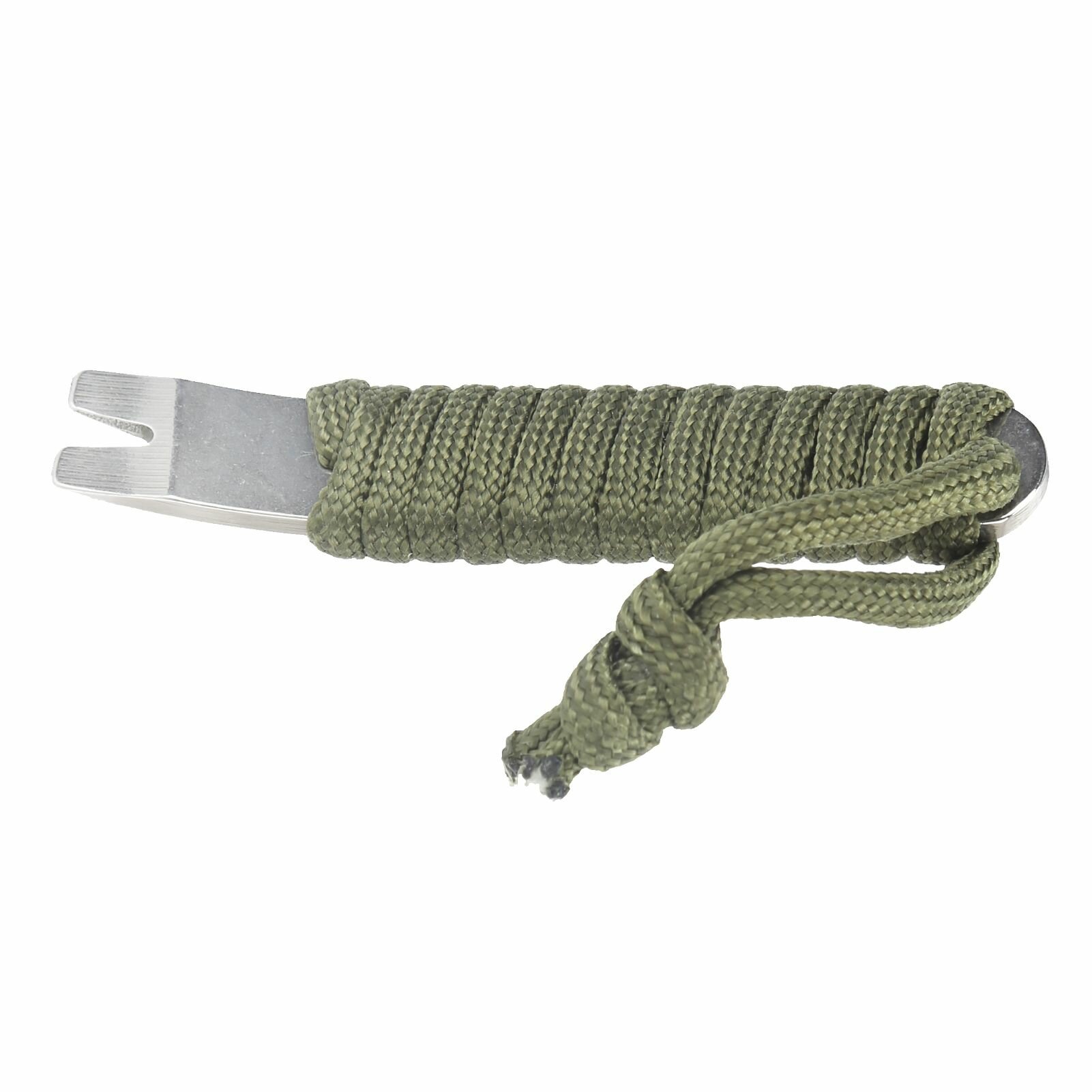 Карманная монтировка из нержавеющей стали с многофункциональным мини-скребком для кривошипа из паракорда (военный зеленый)