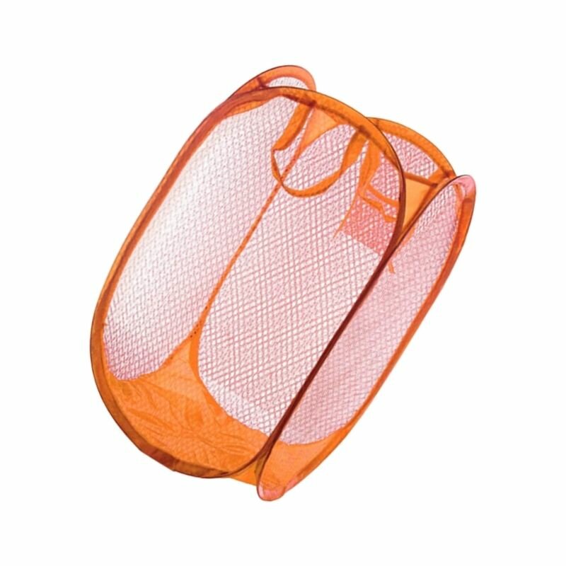 Сетчатая выдвижная корзина для белья, портативная, складная, легко открывающаяся, одежды-оранжевый
