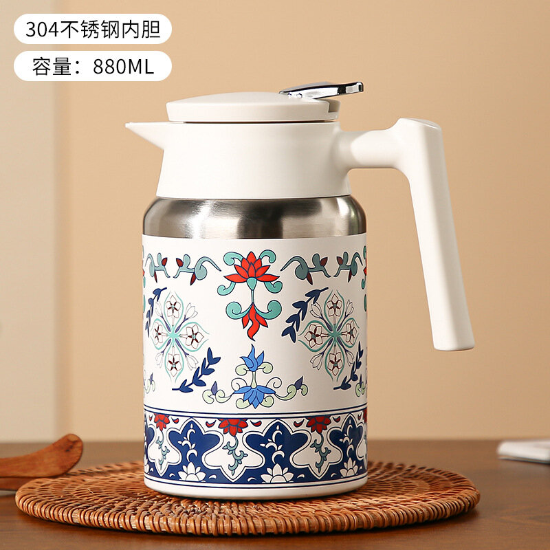 Термос-чайник для домашнего использования, термос большой емкости, бутылка для горячей воды из нержавеющей стали 316, чайник для заваривания чая, чайник для использования на открытом воздухе.