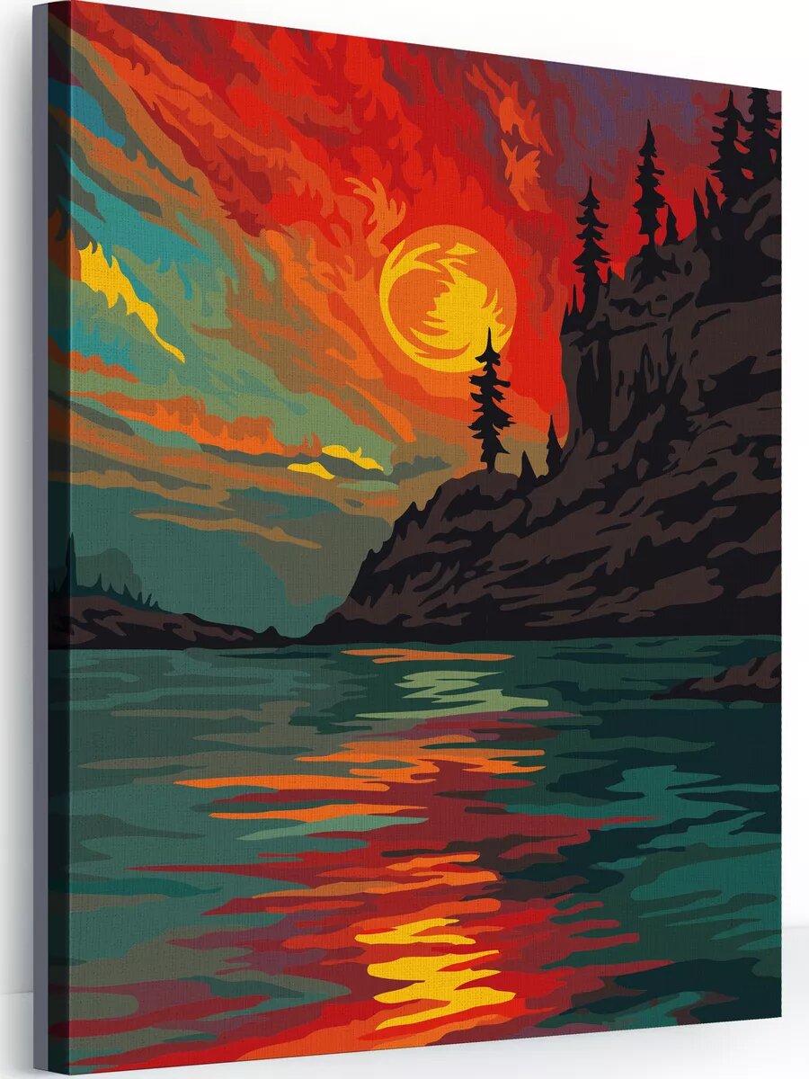 Картина по номерам Hobby Paint Пламенный закат