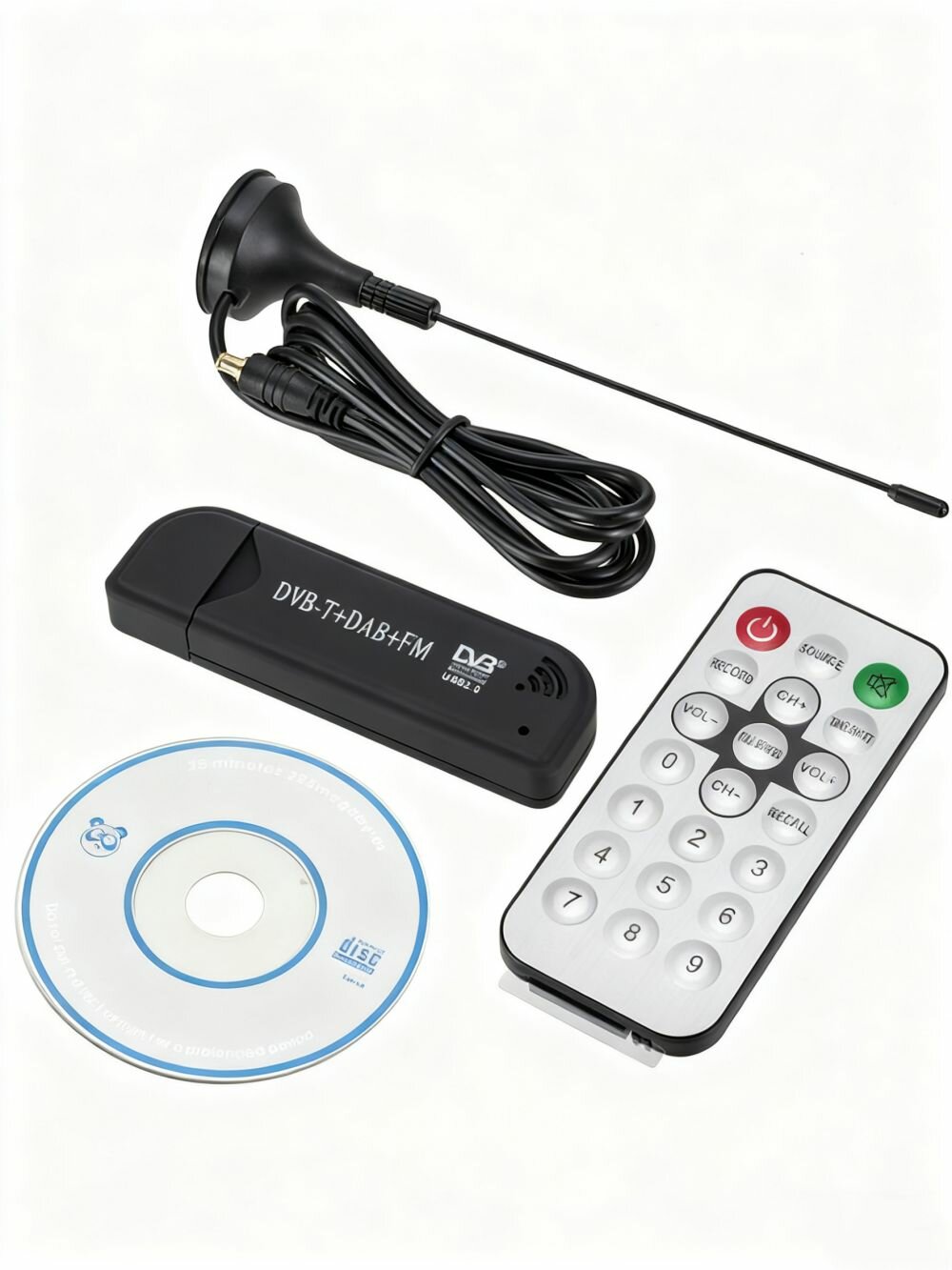 Высококачественный USB2.0 цифровой DVB-T SDR+DAB+FM ТВ-тюнер-приемник SDR TV Stick RTL2832U+ FC0012