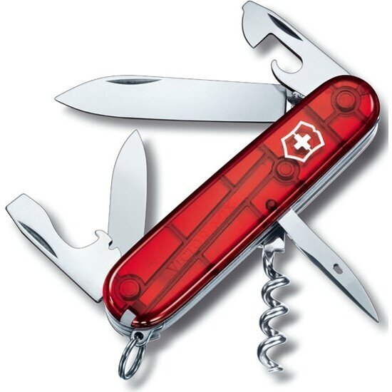 Нож Victorinox 1.3603. T SPARTAN, 91 мм, прозрачный красный