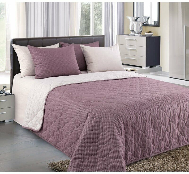 Покрывало 260х210 см перкаль Шоколадный крем