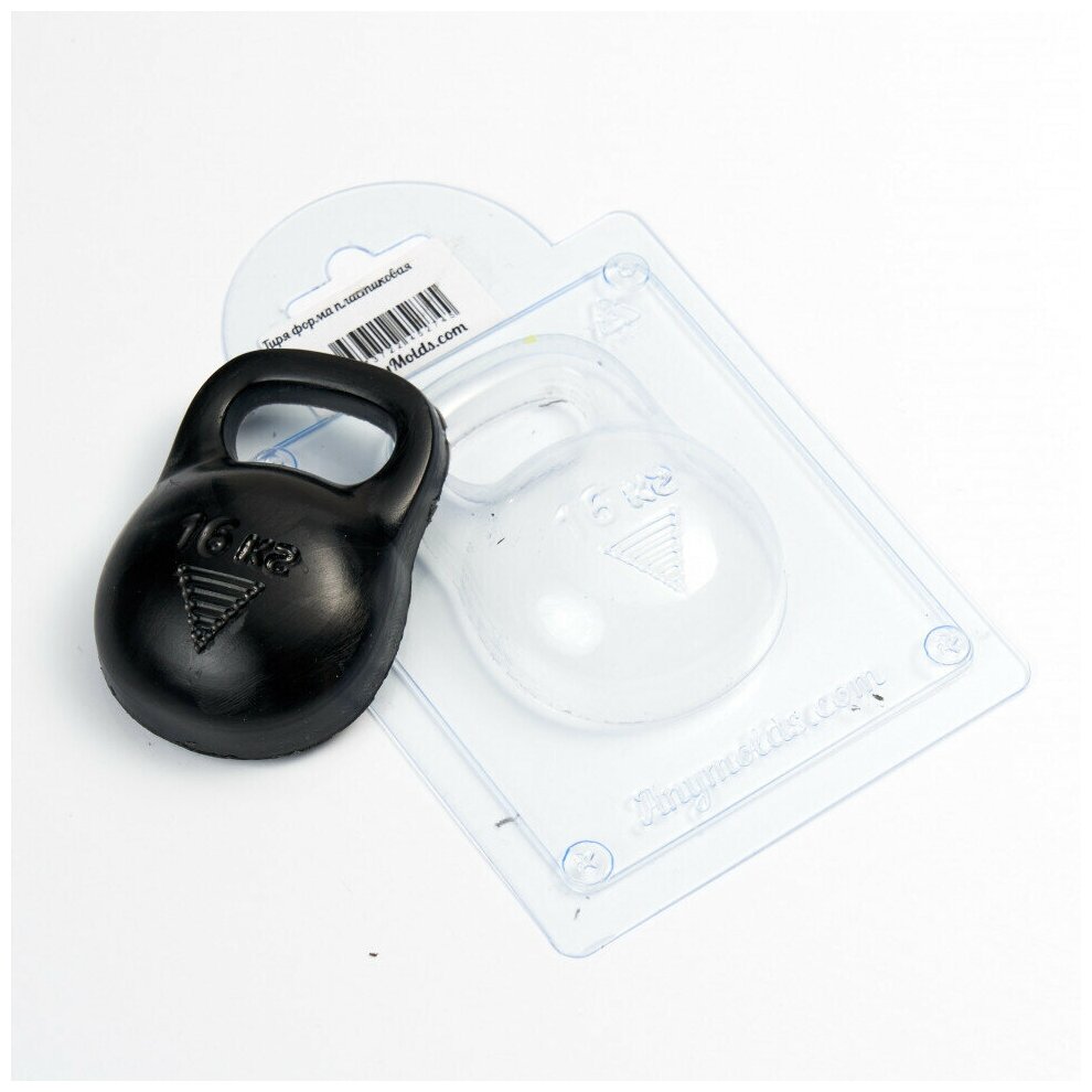 Гиря молд из толстого пластика для мыла и шоколада