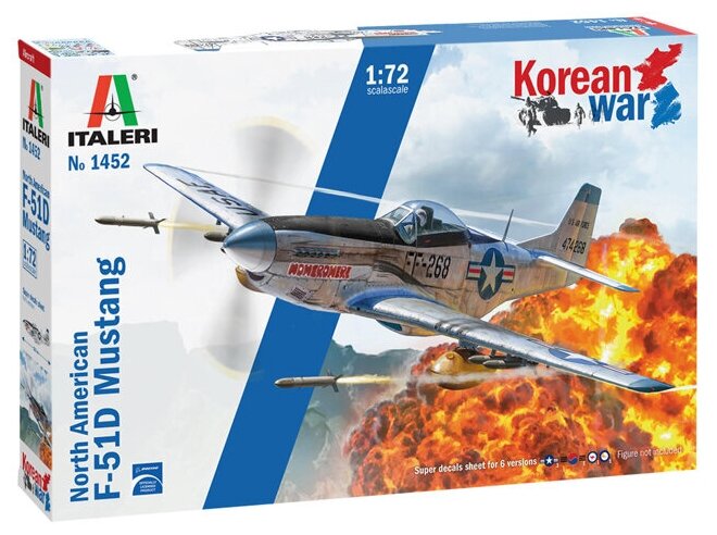 Italeri 1452 Сборная модель North American F-51D Mustang Korean War 1:72