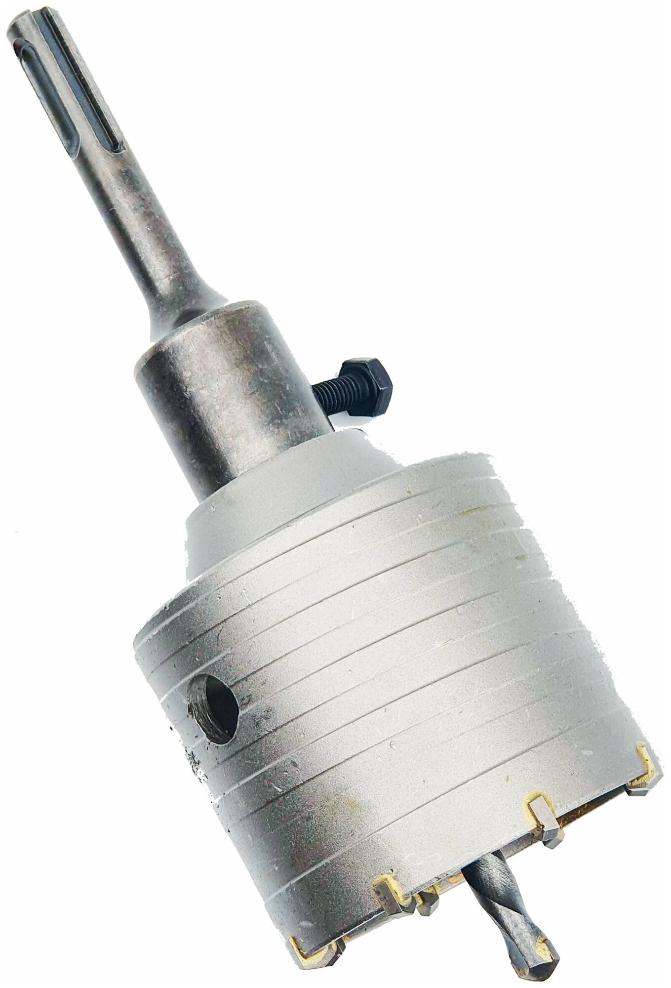 Коронка SDS+ (для подрозетников и круглых отверстий в бетоне камне кирпиче) c хвостовиком и сверлом центрирующим 60мм