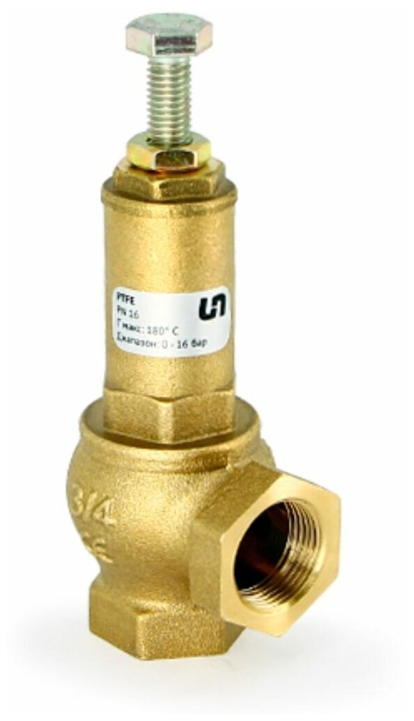 Предохранительный клапан 1"1/4 регулируемый UNI-FITT PRO с прокладкой PTFE