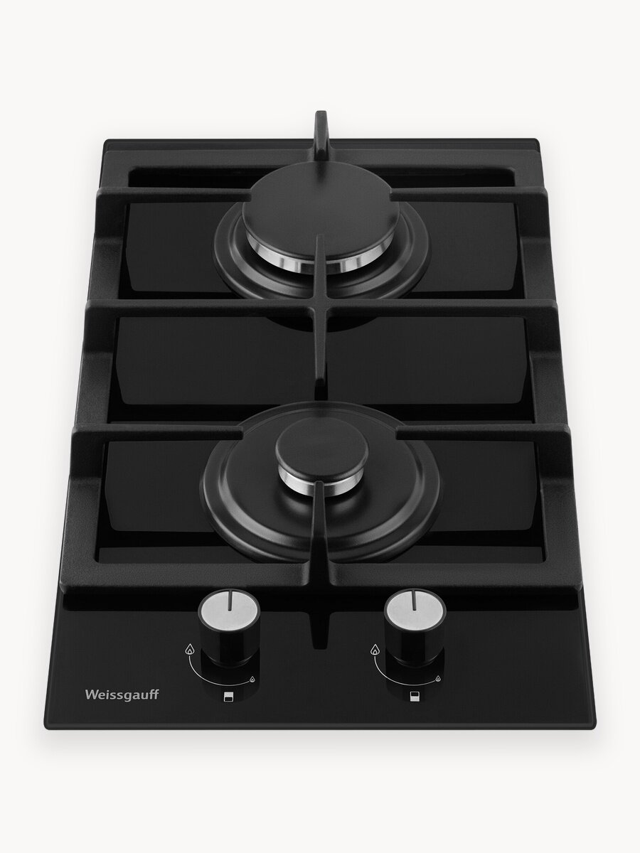 Варочная панель Weissgauff HGG 320 BGV автоматический электроподжиг, Рукоятки Hi-Tech, газ-контроль