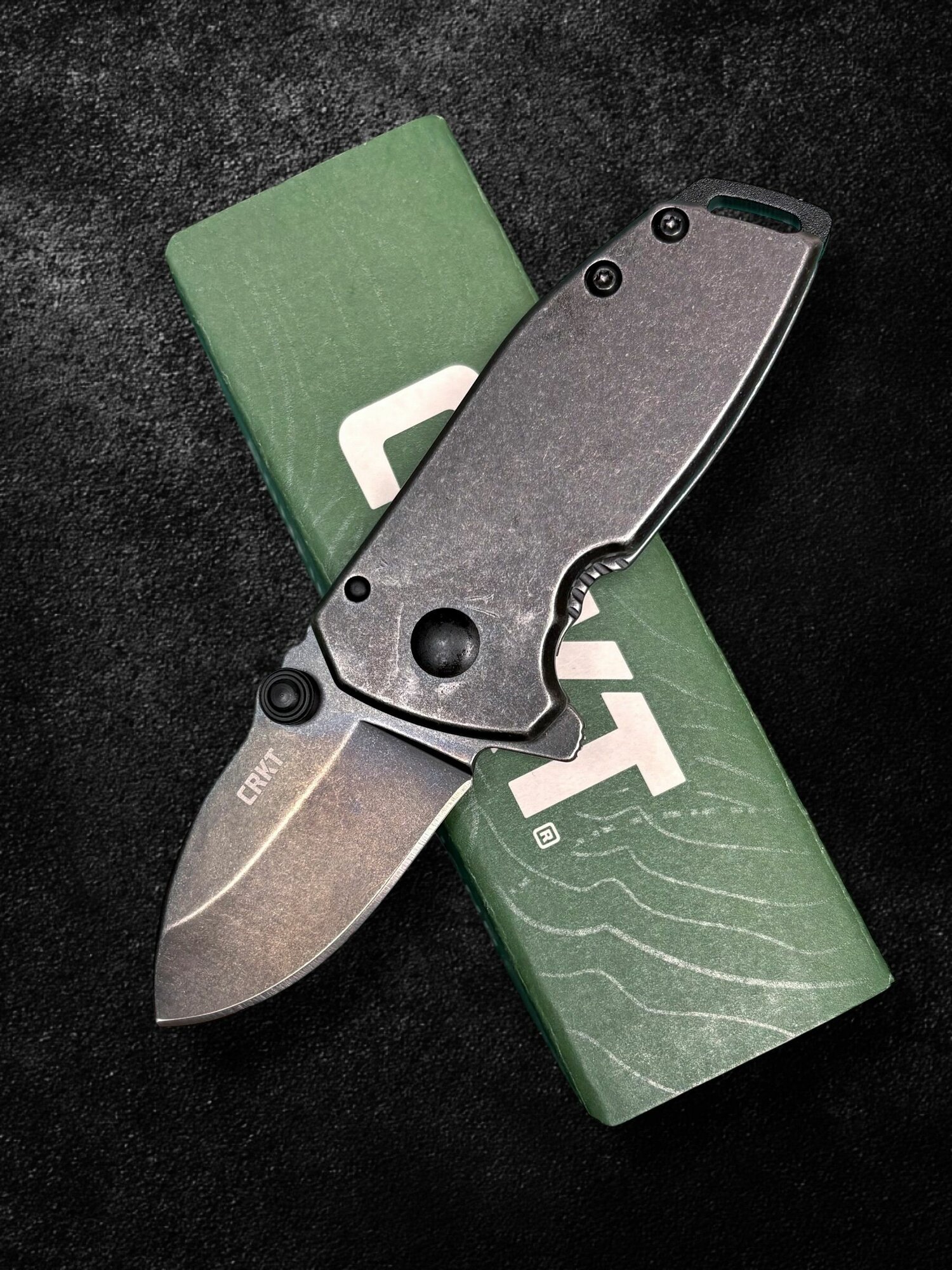 Складной нож CRKT Squid Compact Frame Lock Blackwash, 2485K