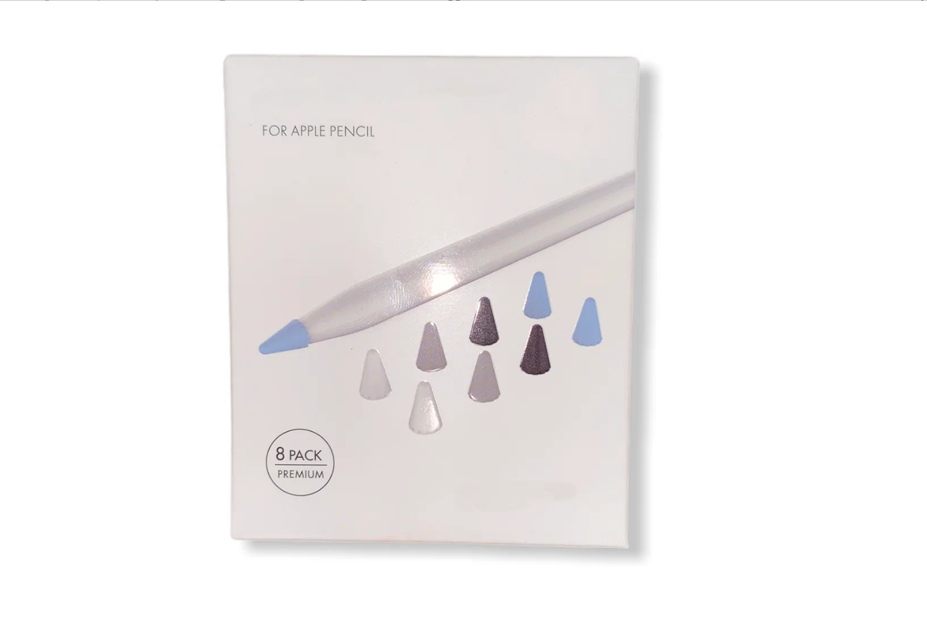 Комплект защитных колпачков MyPads для стилуса Apple Pencil 1/2 поколения из импортного качественного силикона 8 шт