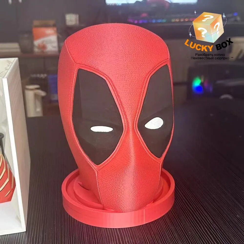 Стойка для наушников Deadpool Red - Подставка для гарнитуры, держатель для наушников, аксессуар для геймера — фото 1