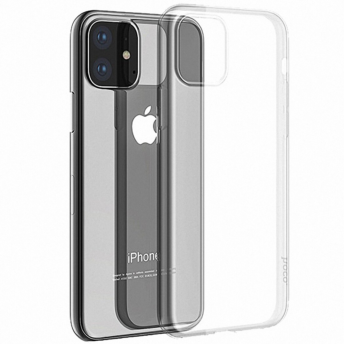 Накладка для Apple iPhone 11 силиконовая прозрачная глянцевая, HOCO