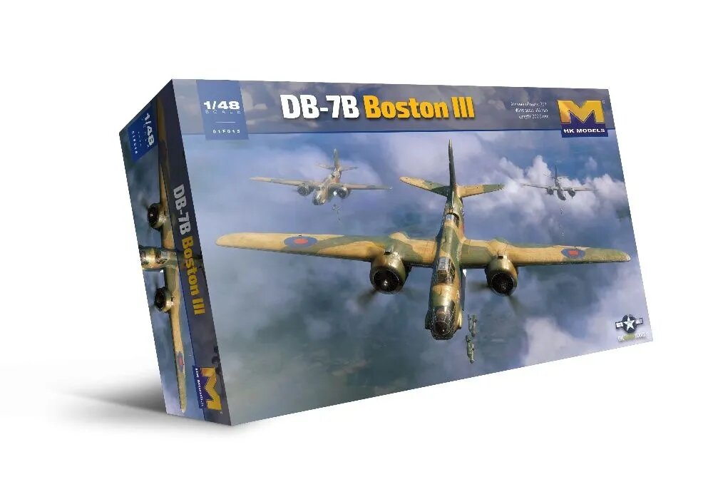 HK Model 01F015 1/48 DB-7B Boston III Тип А Средний бомбардировщик Набор модели самолета для сборки из пластика