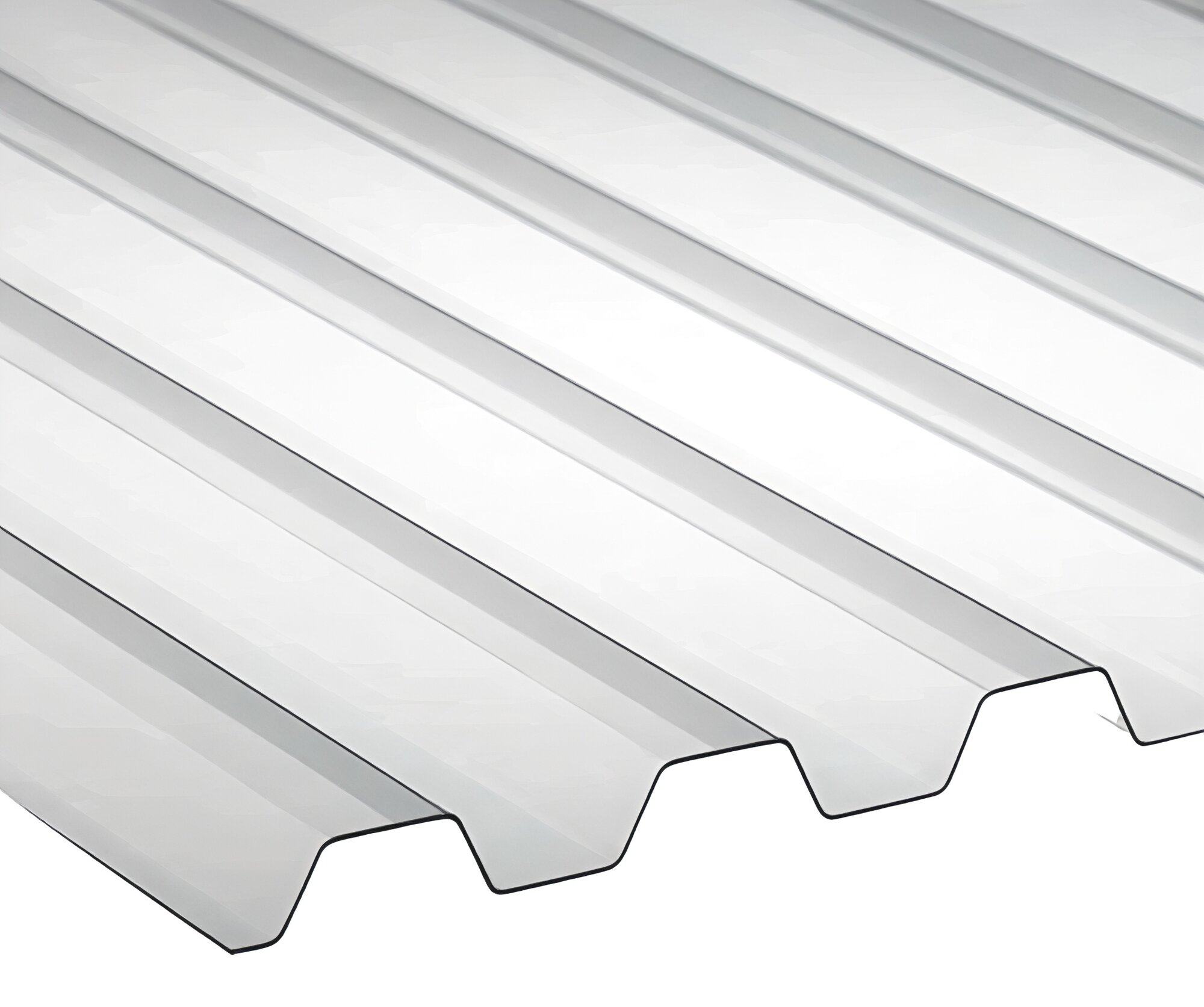 Роялпласт поликарбонат профилированный 1,7мм 1150х3000мм прозрачный шифер