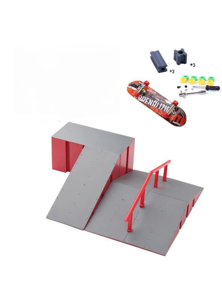 Фингер самокат набор для пальчикового катания рампой и трассой для детей и взрослых